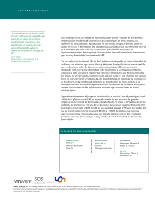 Caso de Estudio SAP sobre VMware en Greentech / Siragon | PDF