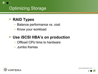VMWare Performance Tuning by Virtera (Jan 2009) | PPT