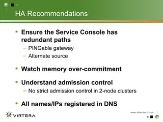 VMWare Performance Tuning by Virtera (Jan 2009) | PPT