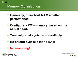 VMWare Performance Tuning by Virtera (Jan 2009) | PPT