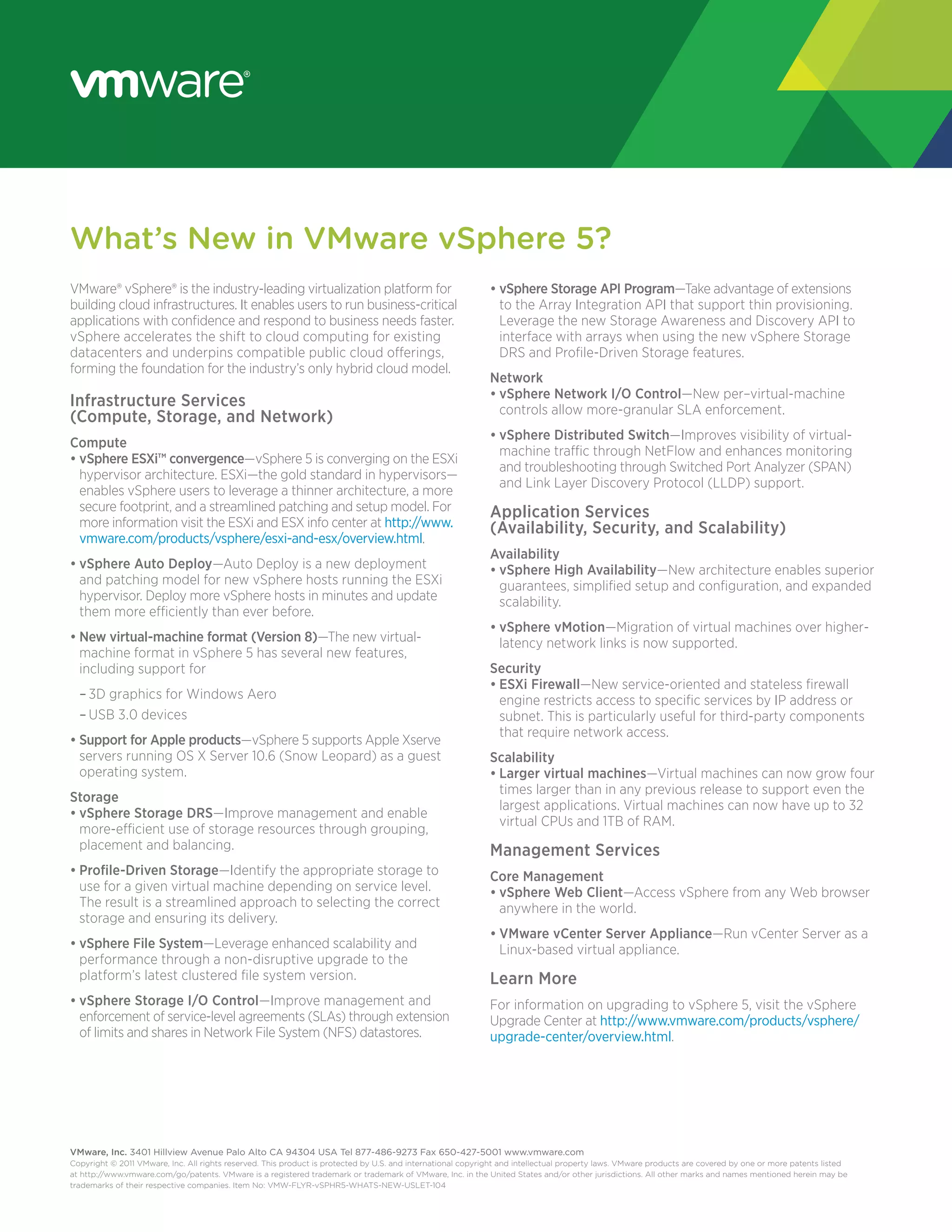 What's New in VMware vSphere 5? | PDF