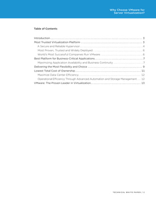 Why Choose VMware for Server Virtualization | PDF