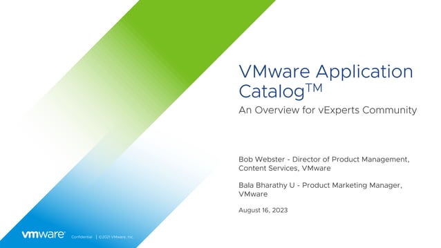 VMware Application Catalog - Overview for vExperts[35].pdf