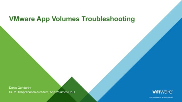 VMware App Volumes Troubleshooting | PPTX