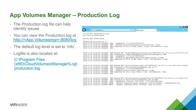 VMware App Volumes Troubleshooting | PPTX