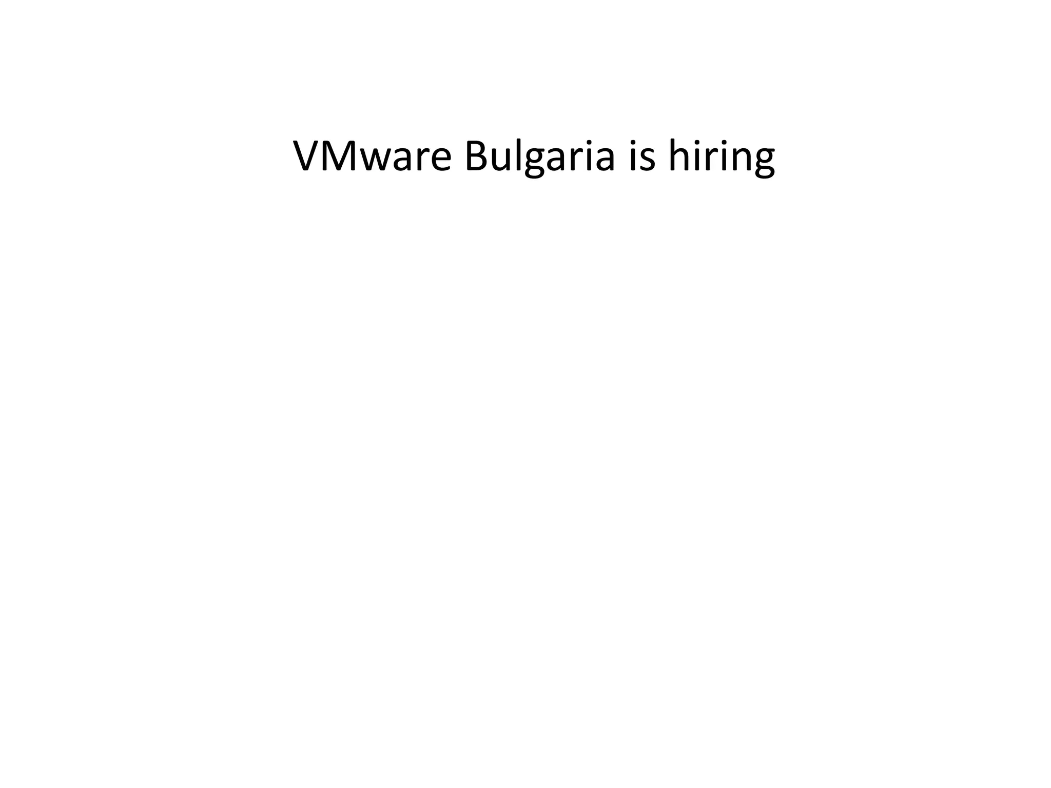 VMware Bulgaria | PPTX