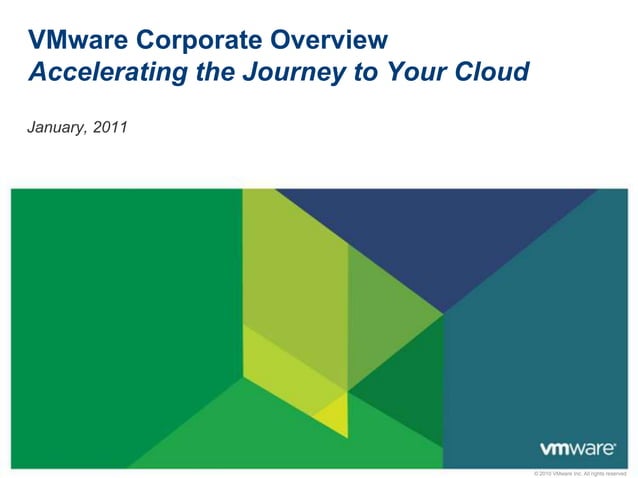 VMware Corporate Overview Presentation 2001, VMware Perspectiva ...