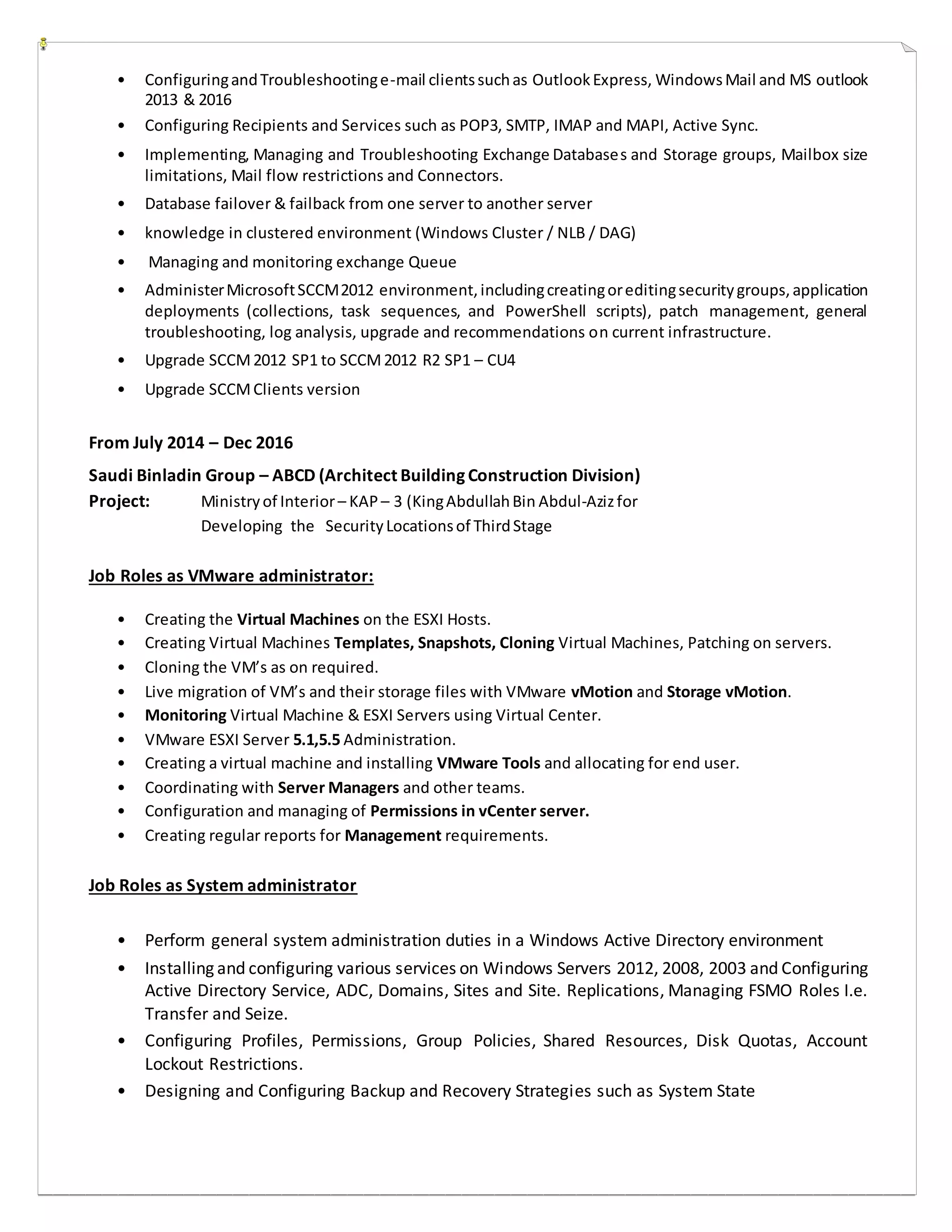V mware cv (2) | PDF