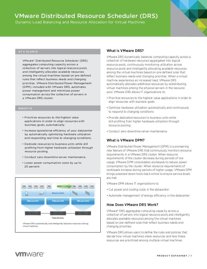 V Mware Distributed Resource Scheduler Drs
