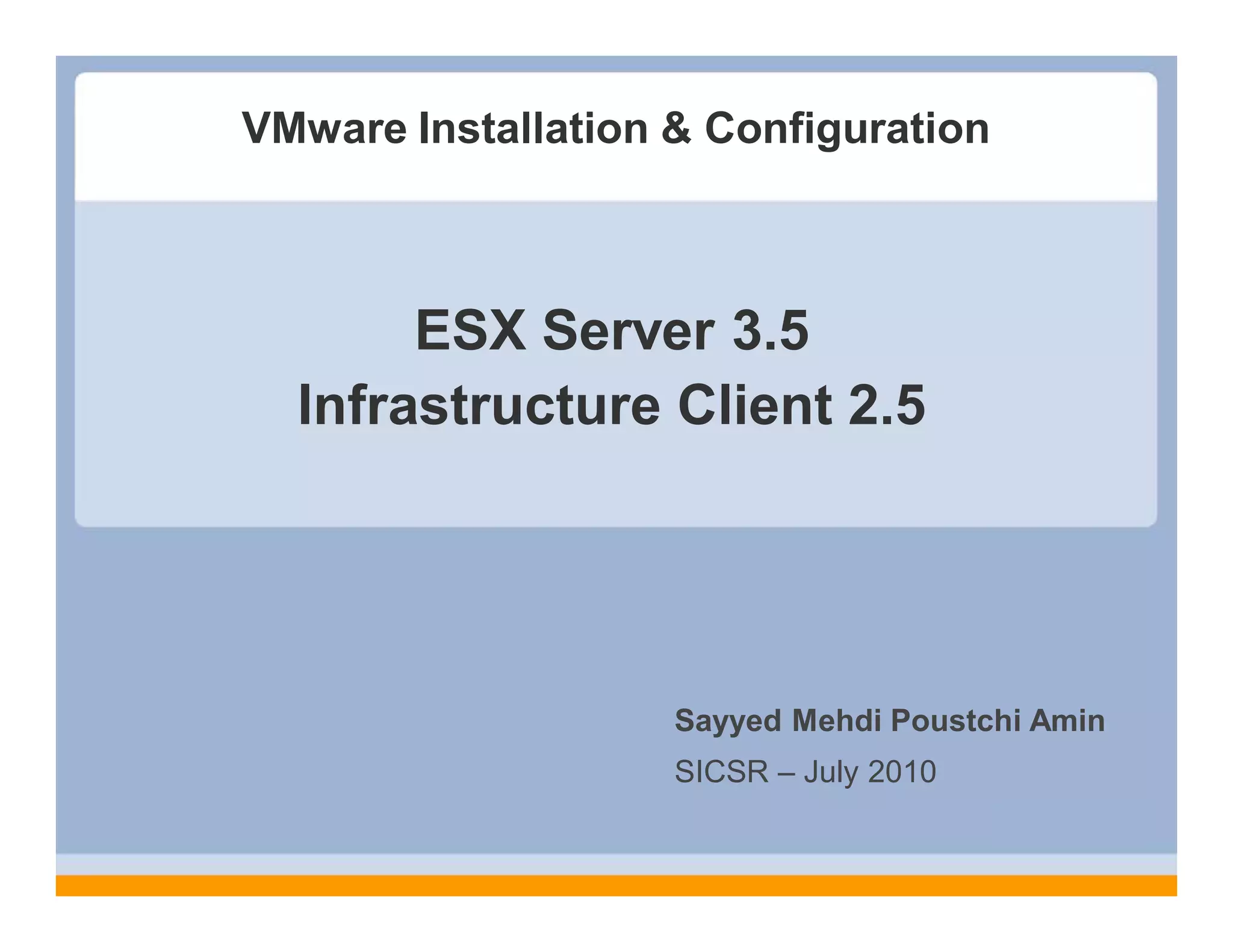 VMware ESX 3.5 | PDF