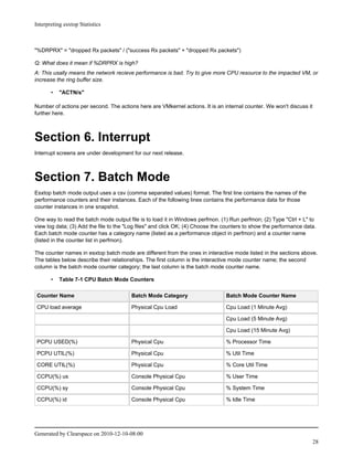 Vmware esx top commands doc 9279 | PDF | Operating Systems | Computer Software and Applications