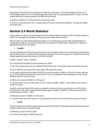 Vmware esx top commands doc 9279 | PDF | Operating Systems | Computer Software and Applications