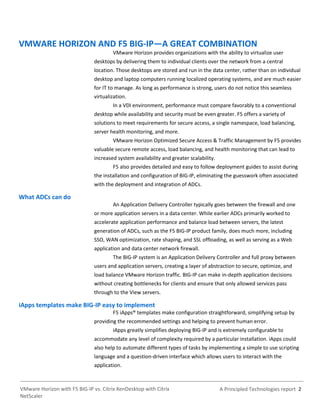 VMware Horizon with F5 BIG-IP vs. Citrix XenDesktop with Citrix ...