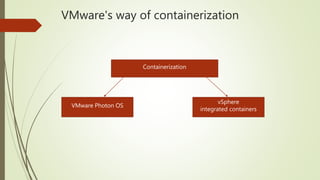 vSphere integrated containers | PPTX