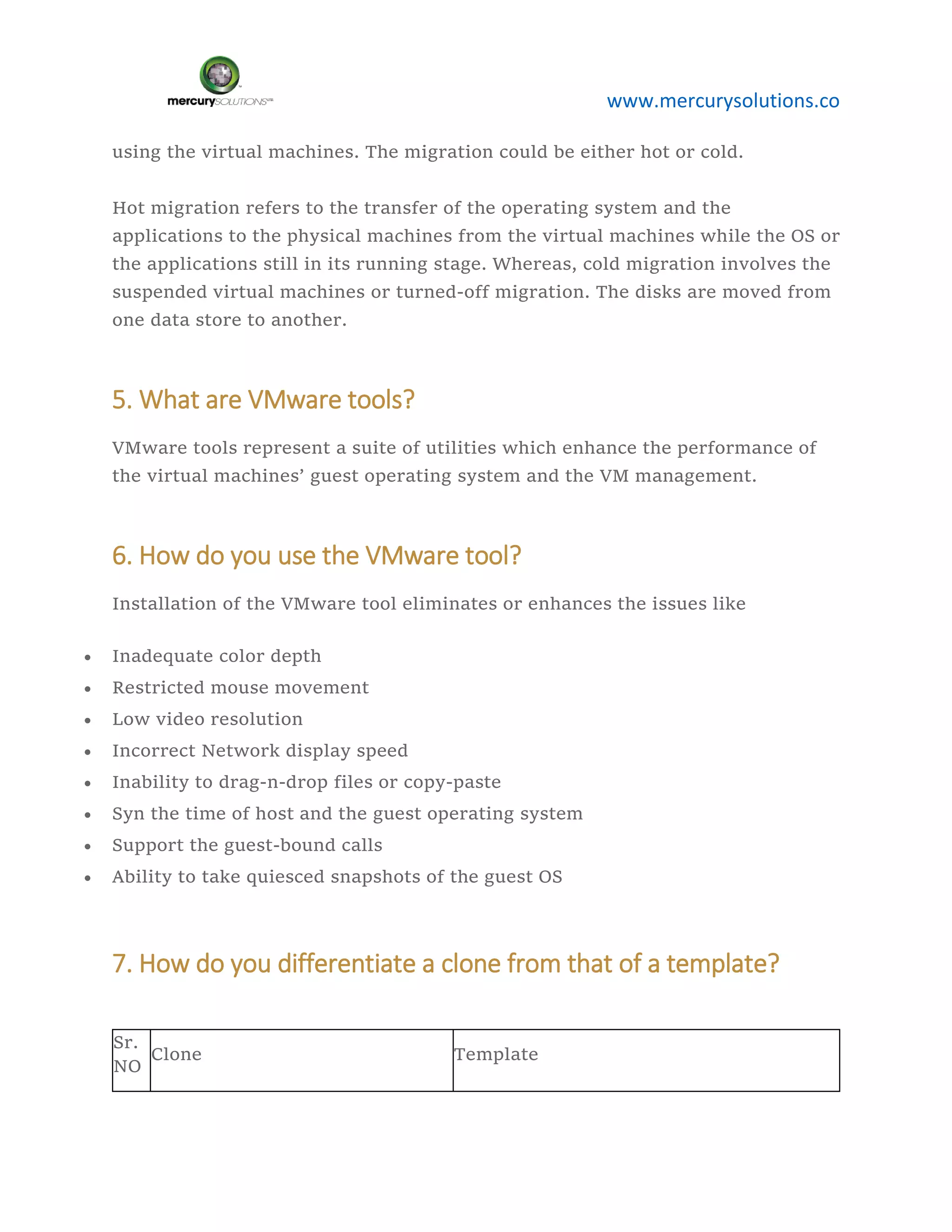 15 Vmware interview questions & answers 2018 | PDF