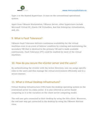 15 Vmware interview questions & answers 2018 | PDF