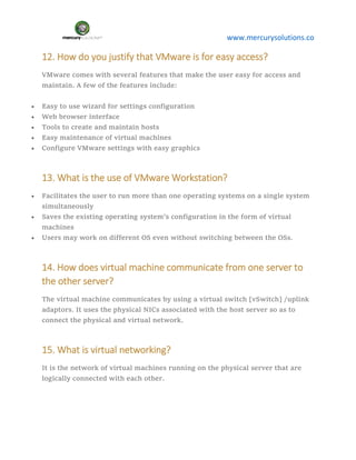 15 Vmware interview questions & answers 2018 | PDF