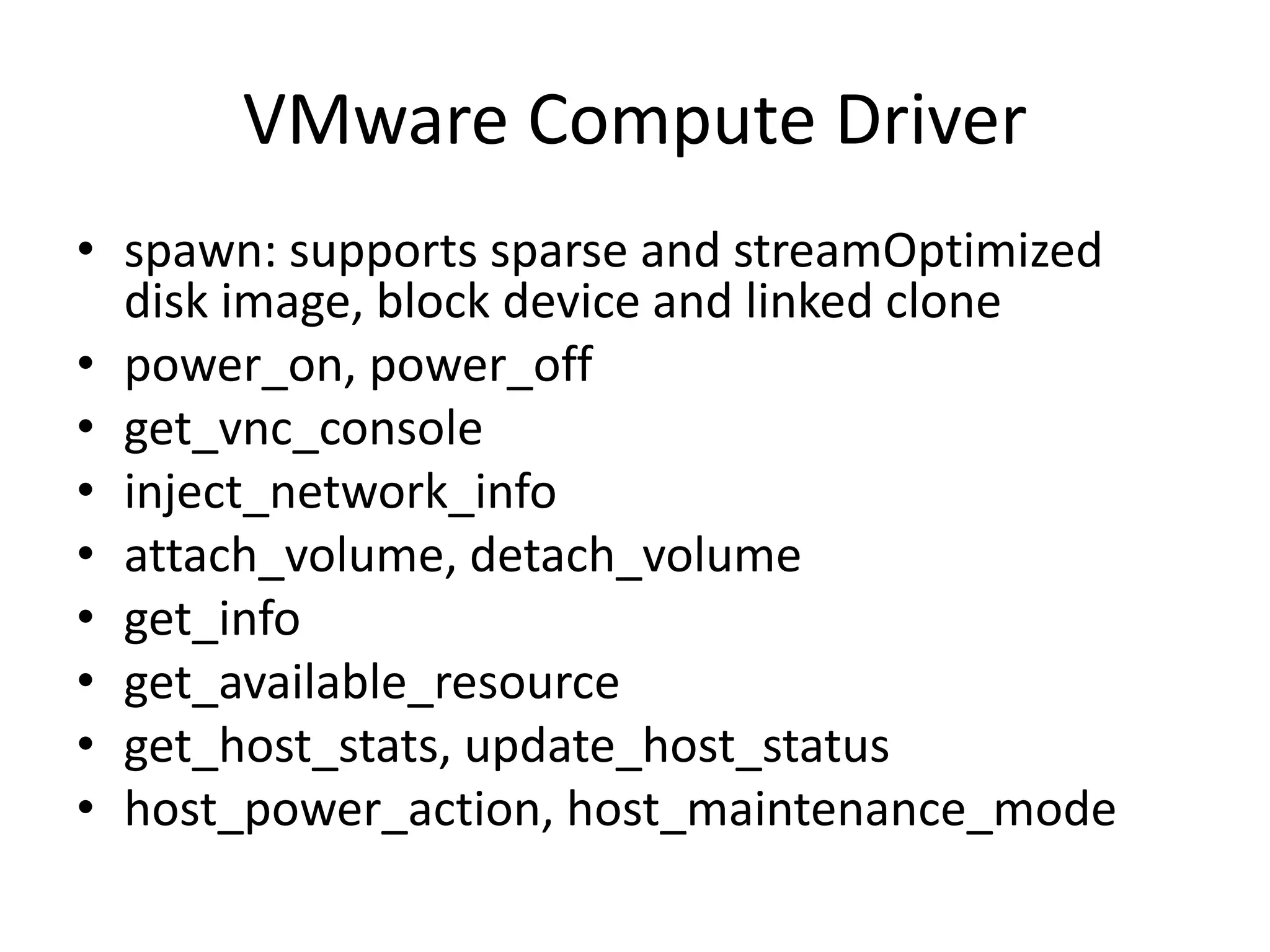 VMware Nova Compute Driver | PPT