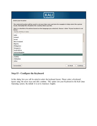 Kali Linux Installation process in VMware Step-By-Step | DOCX