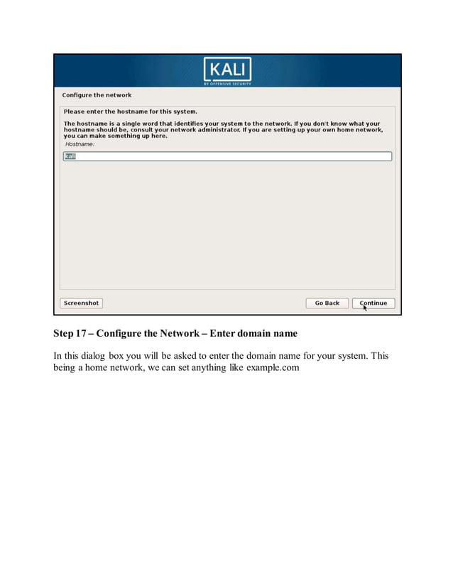 Kali Linux Installation process in VMware Step-By-Step | DOCX