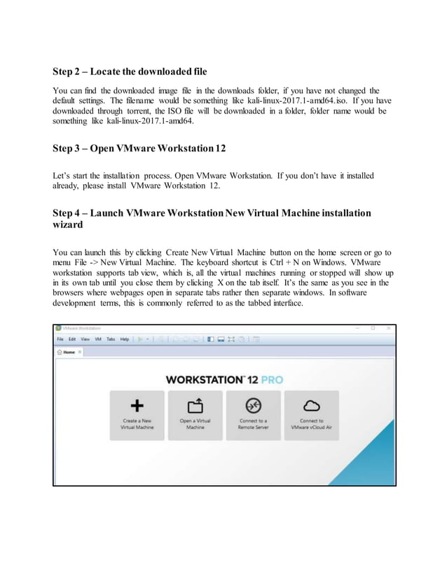 Kali Linux Installation process in VMware Step-By-Step | DOCX