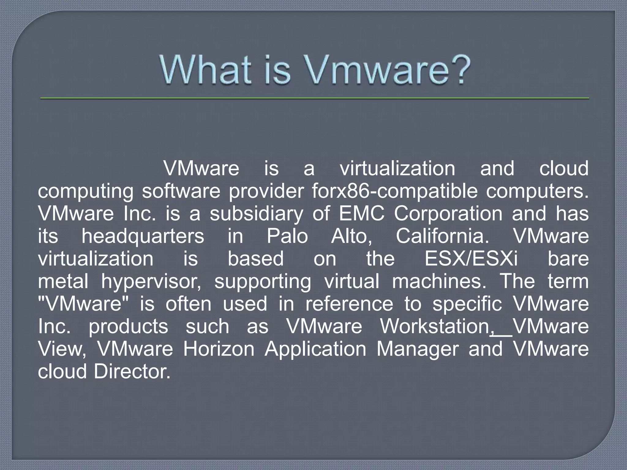 VMware training | PPTX