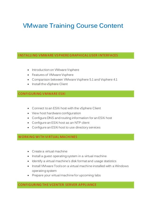 VMware Online Training