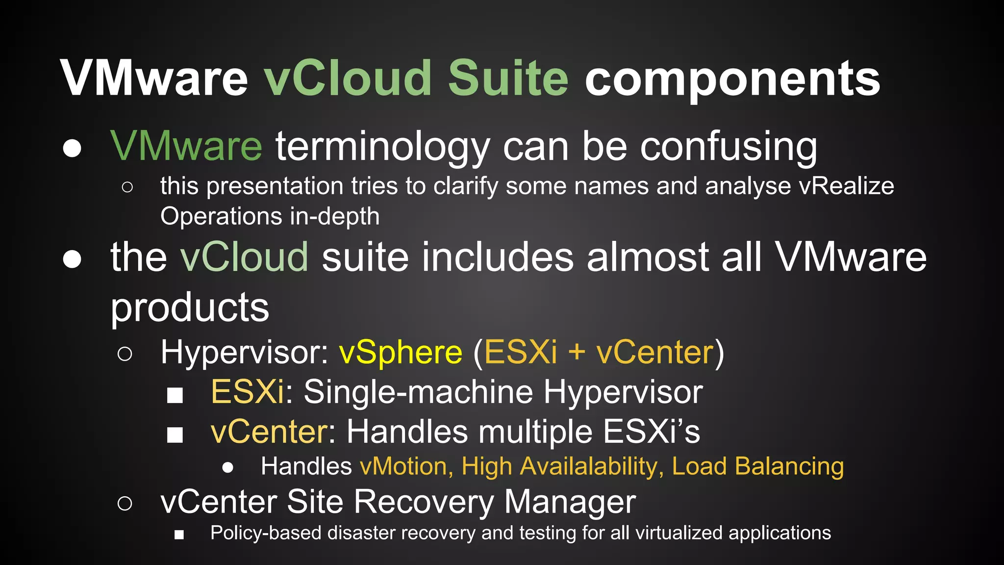 VMware vCloud and vRealize Operations | PDF