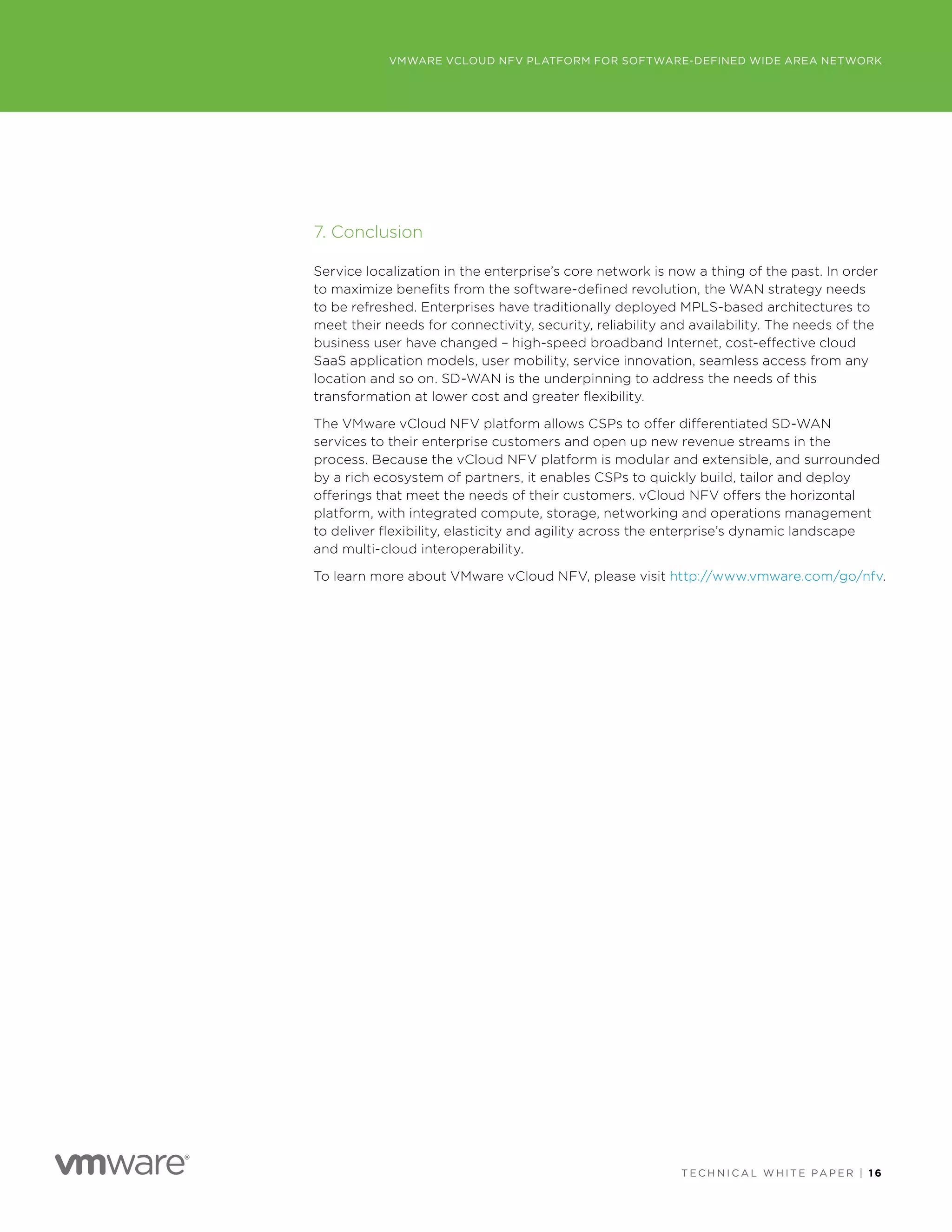 Vmware vcloud nfv sdwan | PDF