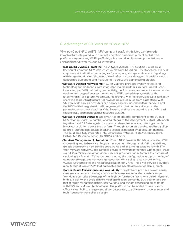 Vmware vcloud nfv sdwan | PDF