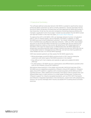 Vmware vcloud nfv sdwan | PDF