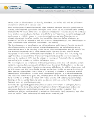 VMware vSphere Vs. Microsoft Hyper-V: A Technical Analysis | PDF