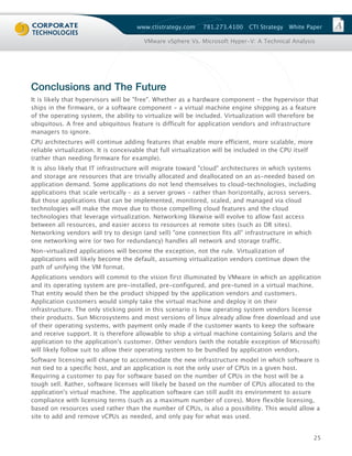 VMware vSphere Vs. Microsoft Hyper-V: A Technical Analysis | PDF