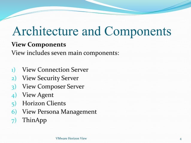 Vmware view overview | PPTX | Operating Systems | Computer Software and Applications
