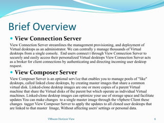Vmware view overview | PPTX | Operating Systems | Computer Software and ...