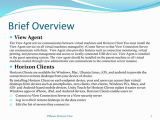 Vmware view overview | PPTX | Operating Systems | Computer Software and ...