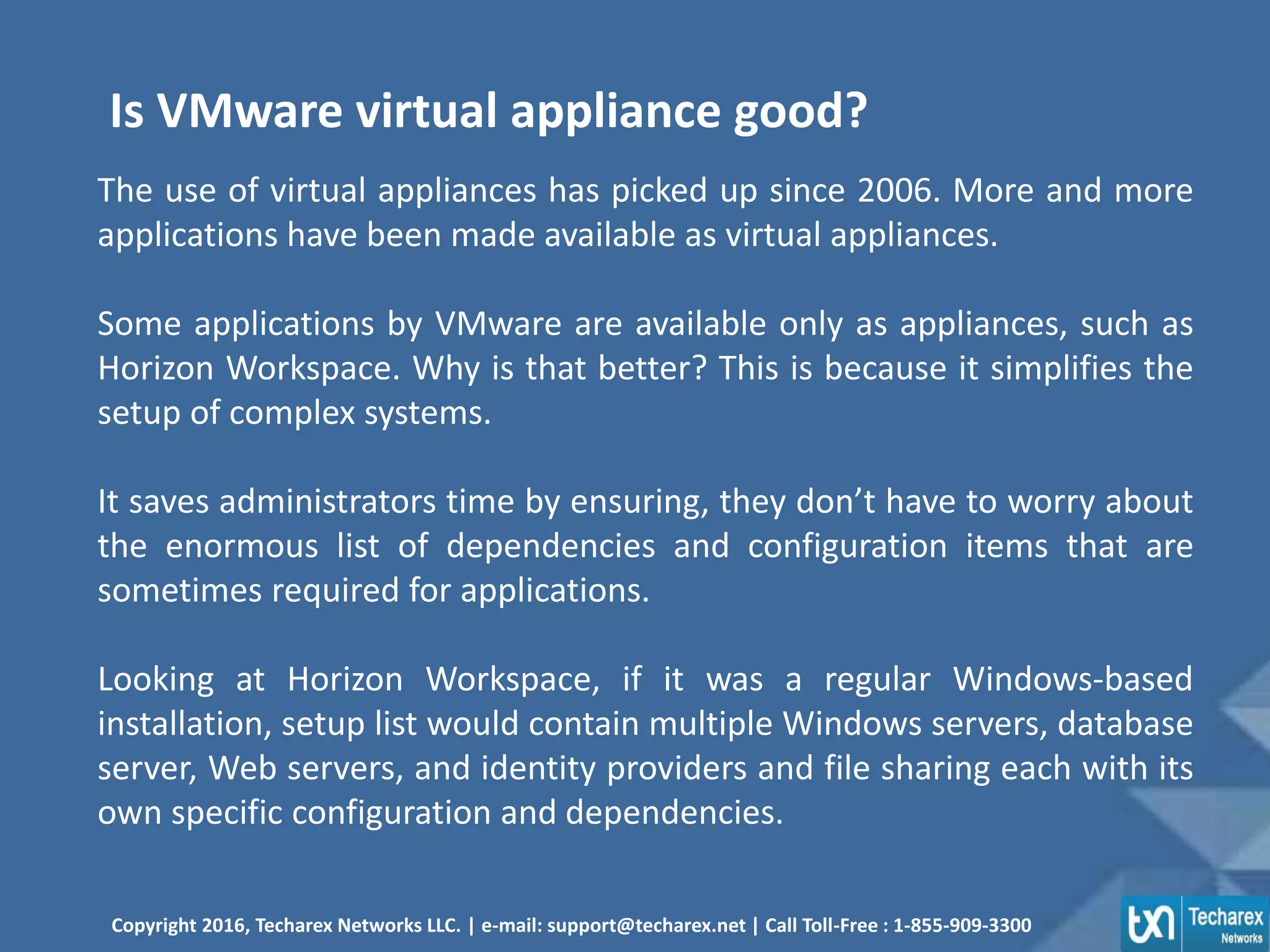 Vmware virtual appliances | PPT