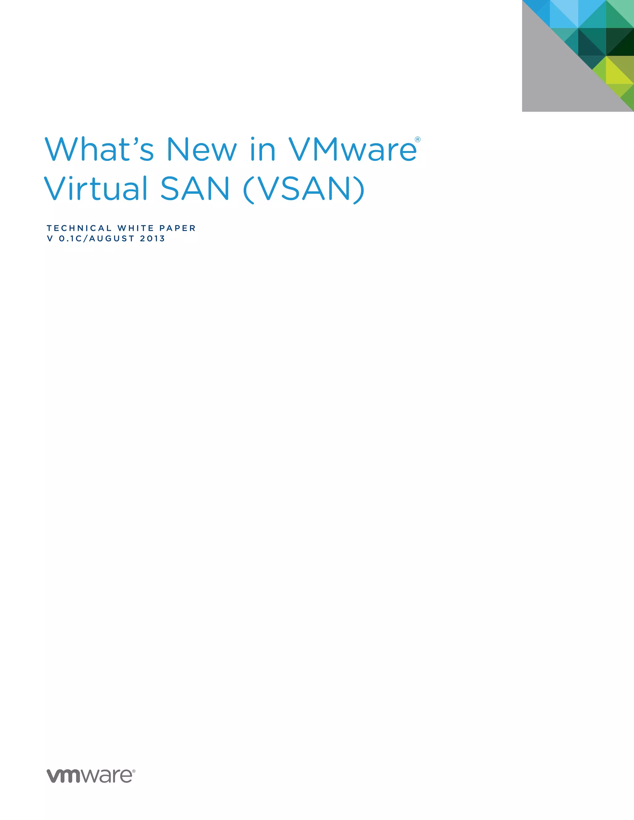 What's New in VMware Virtual SAN | PDF