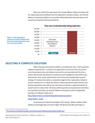 Total cost comparison: VMware vSphere vs. Microsoft Hyper-V | PDF