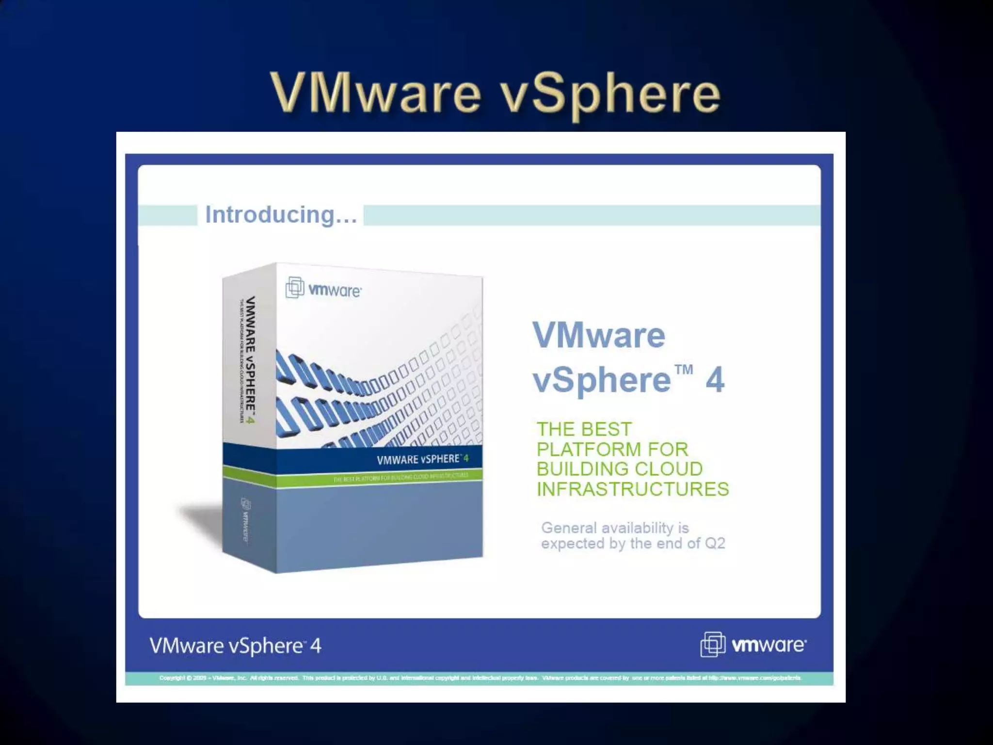 VMware vSphere | PPTX | Computer Software and Applications | Computing
