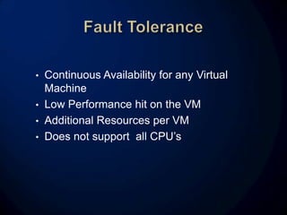 VMware vSphere | PPTX | Computer Software and Applications | Computing