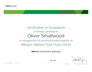 VMware vSphere Fast Track v5.0 | PDF