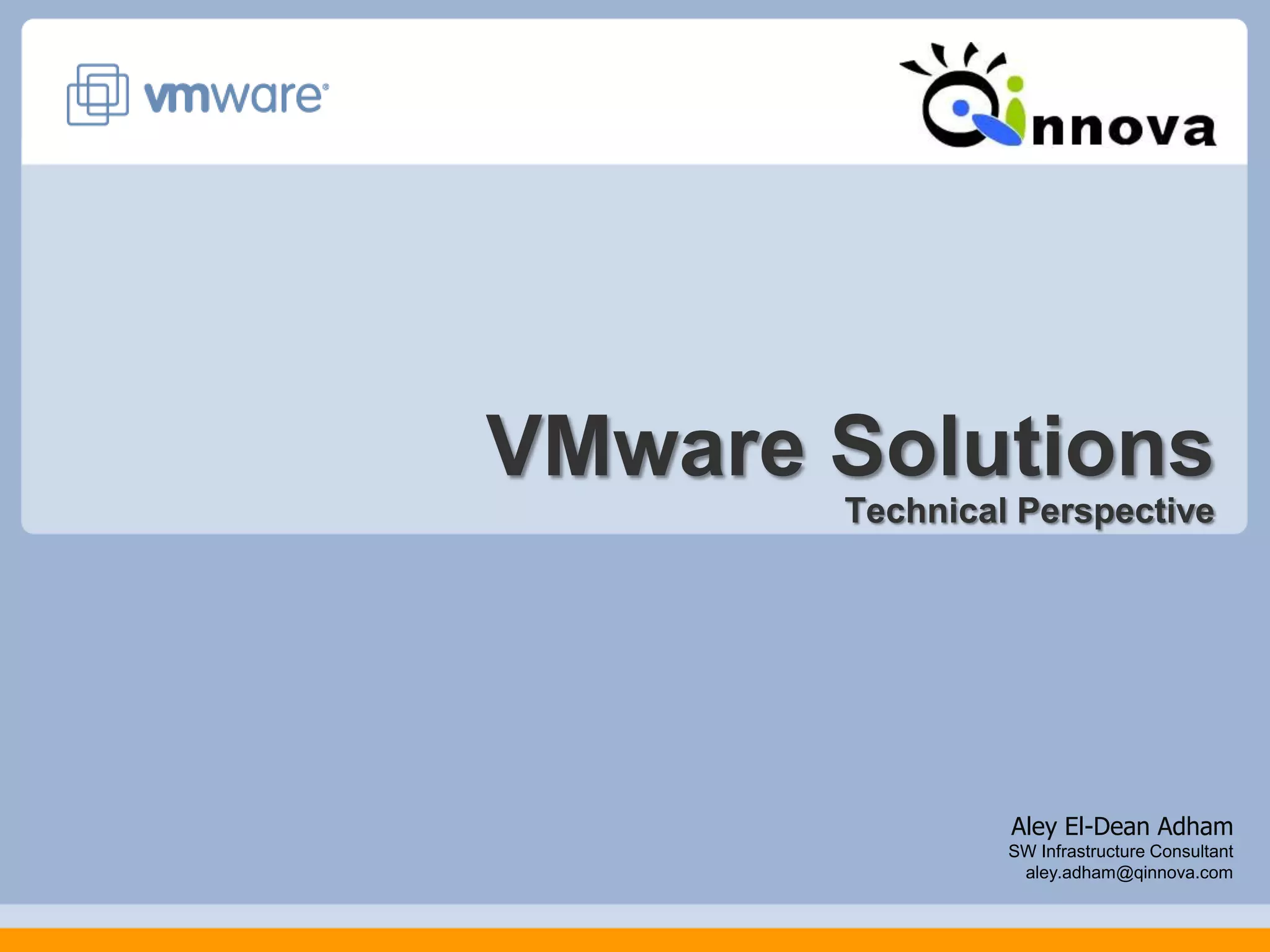 VMware vSphere technical presentation | PPTX