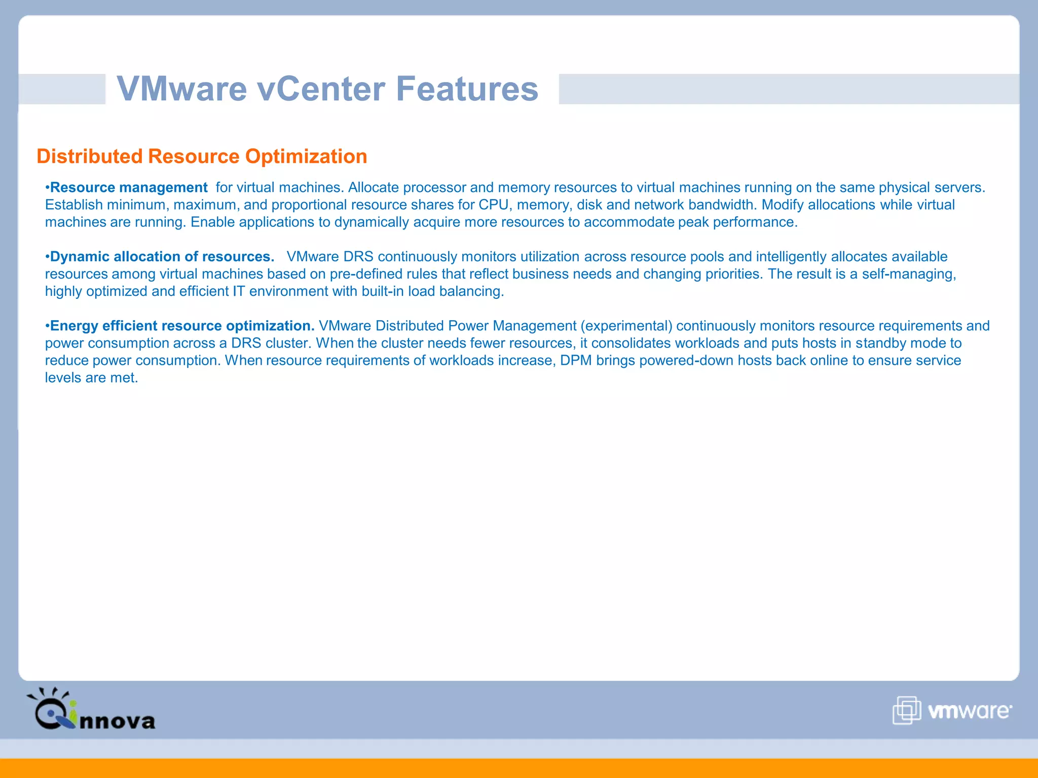 VMware vSphere technical presentation | PPTX