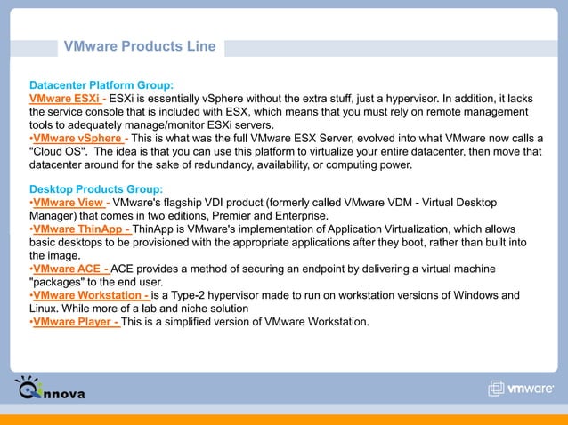 VMware vSphere technical presentation | PPTX
