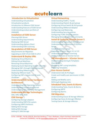 Vmware vsphere Training | PDF | Operating Systems | Computer Software and Applications