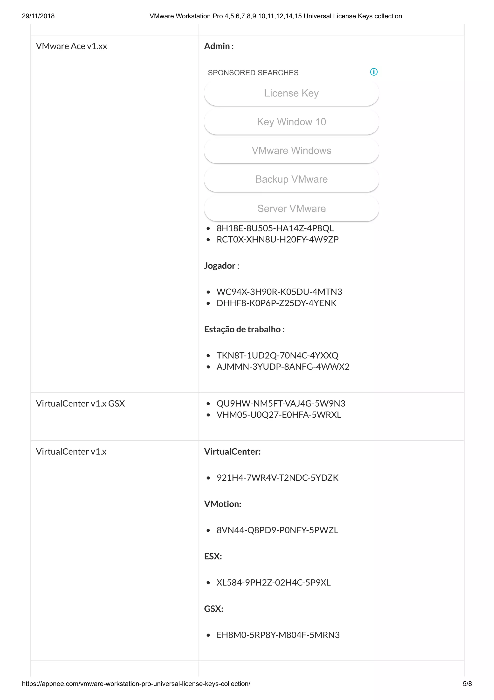 V mware workstation pro 4,5,6,7,8,9,10,11,12,14,15 universal license ...