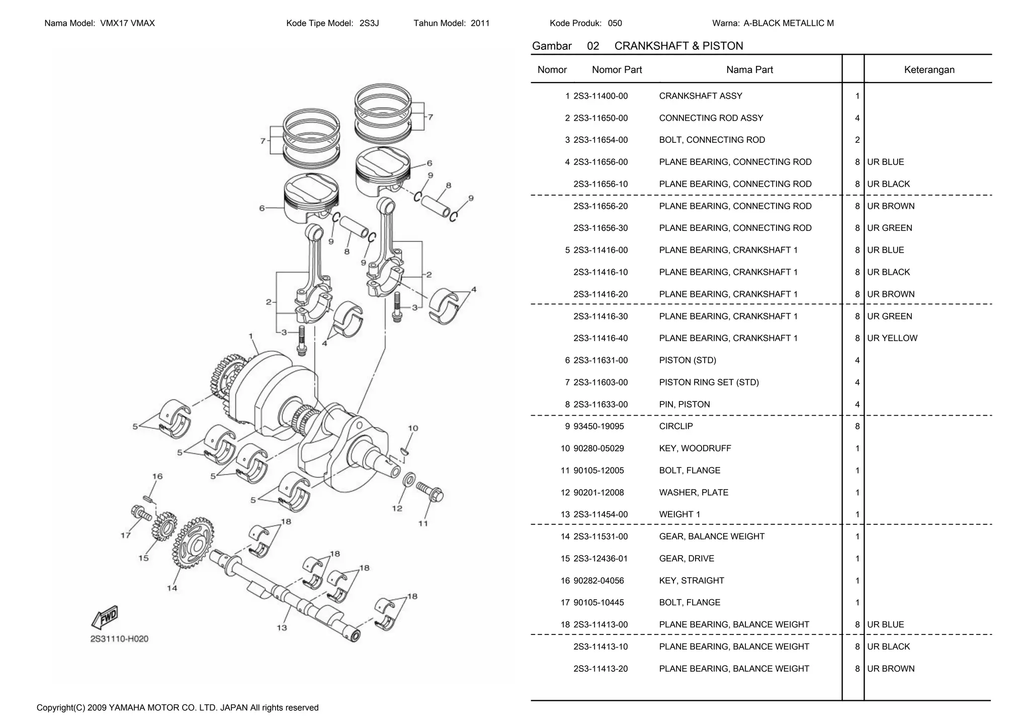 Vmx17 vmax crankshaft & piston | PDF | Motorcycles | Automotive