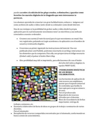 Los muros colaborativos en internet | DOCX