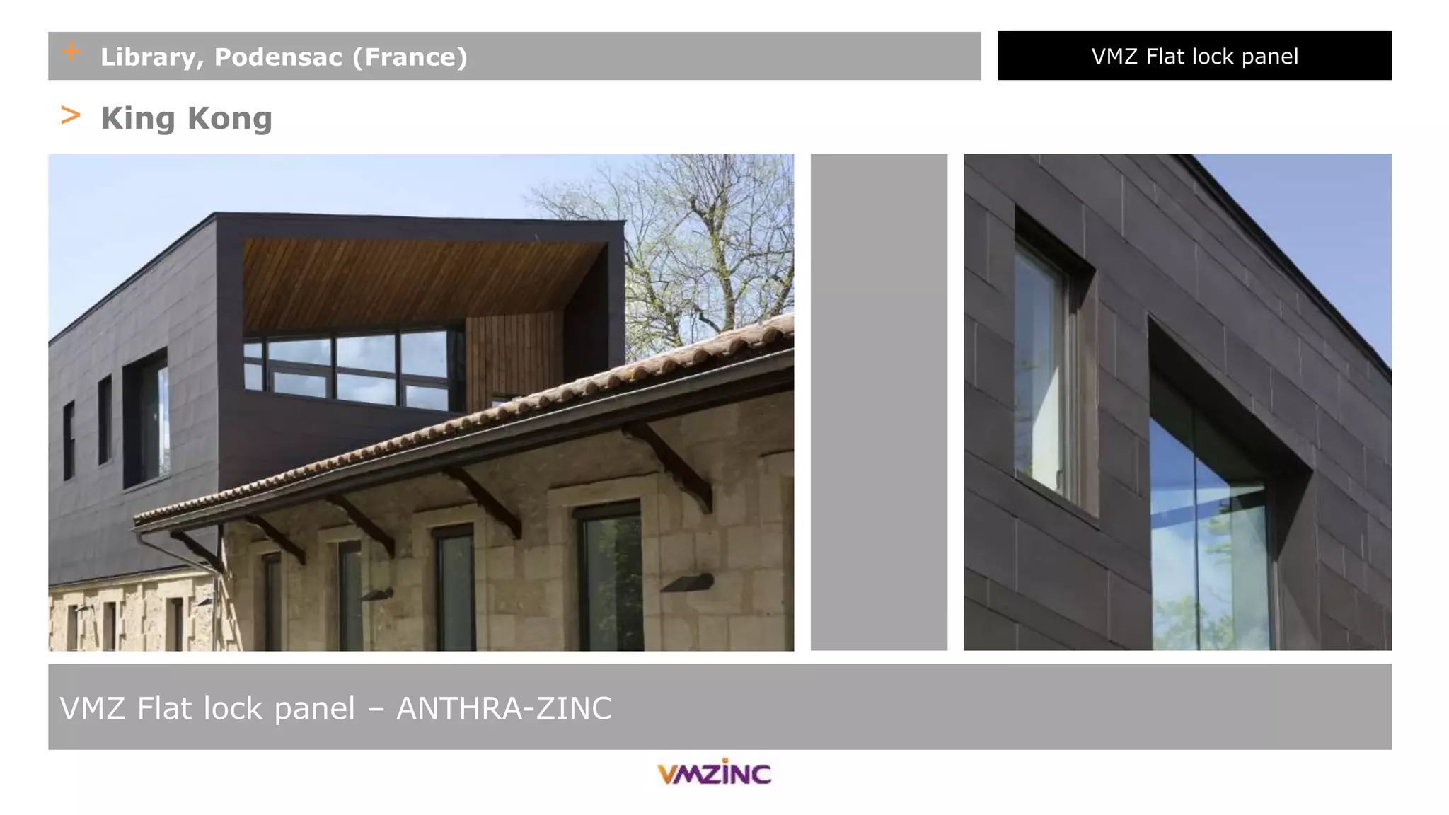 VMZINC Flat lock panel | PPT